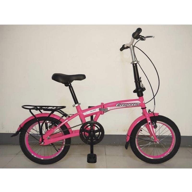 Jual SEPEDA LIPAT EVERGREEN 16 INCH SINGLE SPEED WARNA PINK | Shopee ...