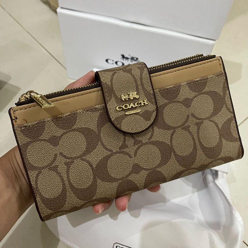 Jual DOMPET COACH PANJANG LIPAT KANCING IMPORT FREE BOX | Shopee Indonesia