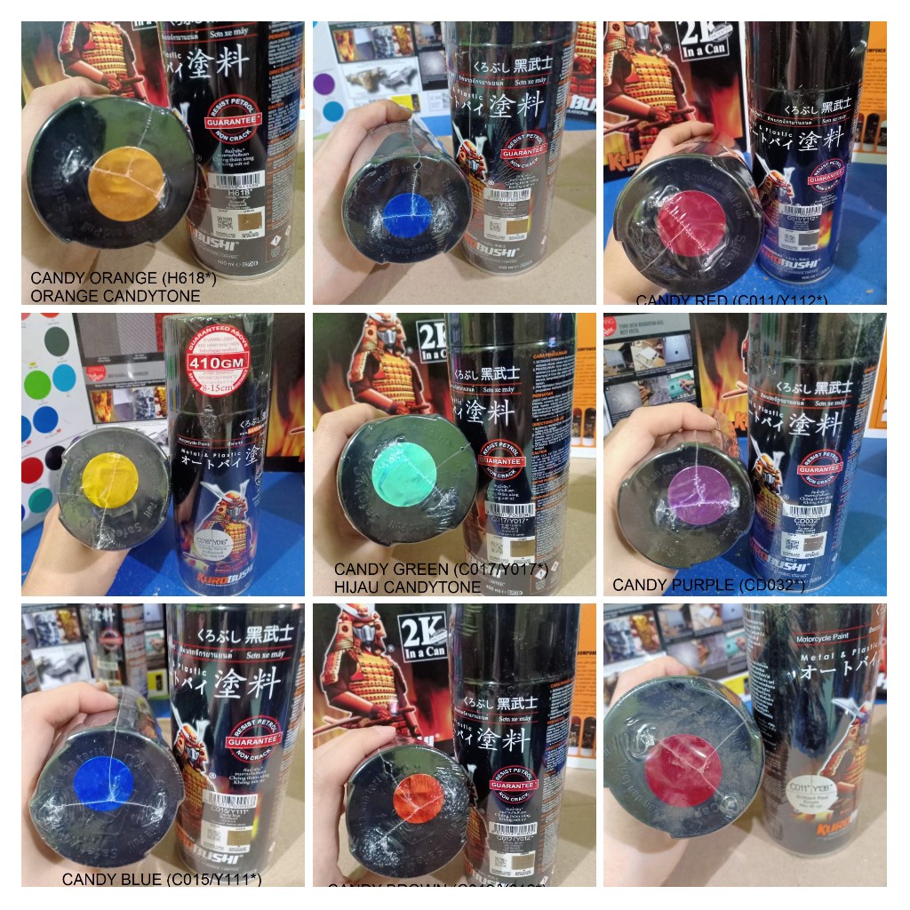 Jual New Samurai Paint Kurobushi Pilok Pilox Warna Candytone Candy Blue ...