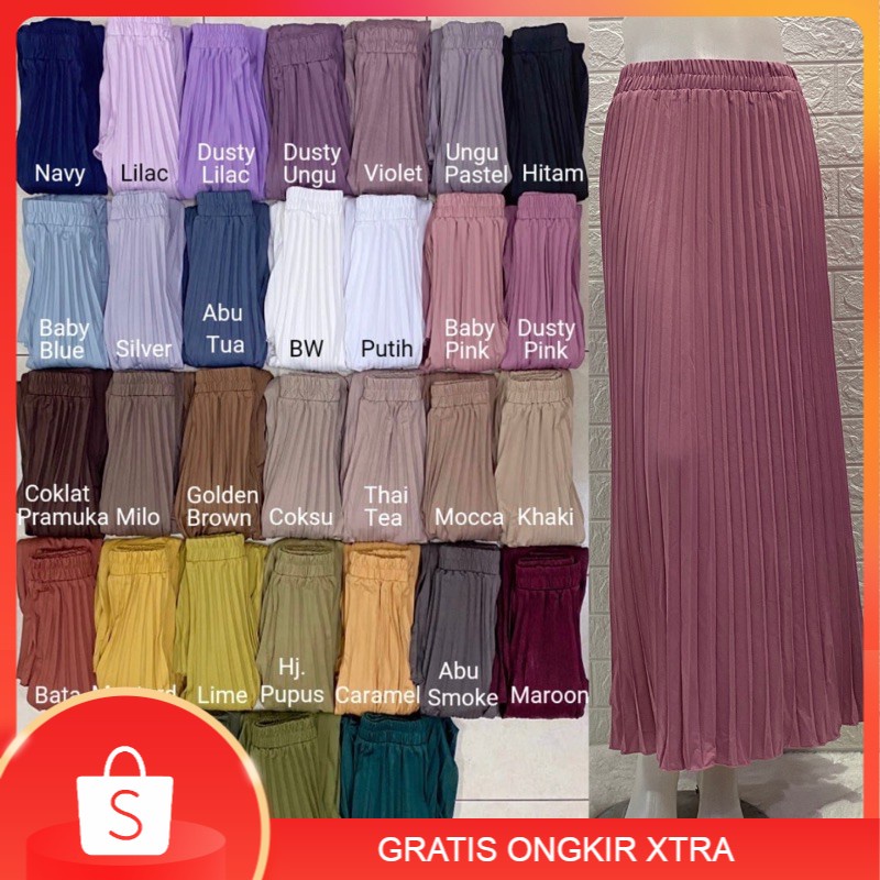 Jual Rok Plisket Premium Murah | Shopee Indonesia