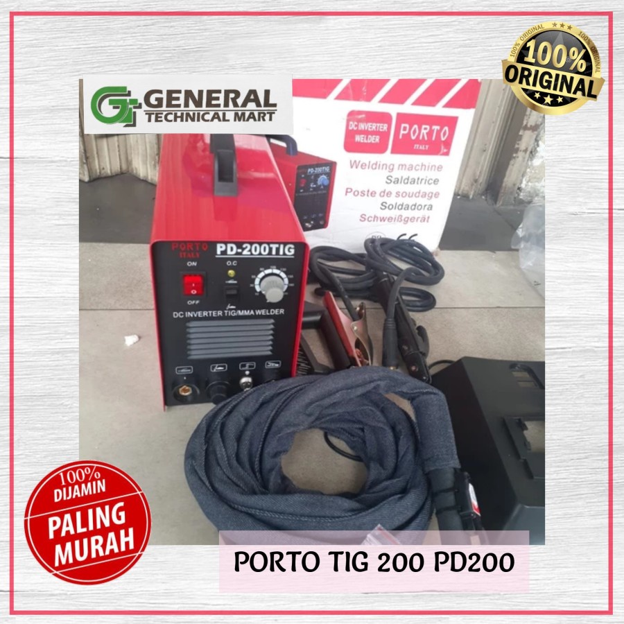 Jual PORTO TIG 200 PD200 TIG Inverter Las Stainless Besi PORTO Italy | Shopee Indonesia