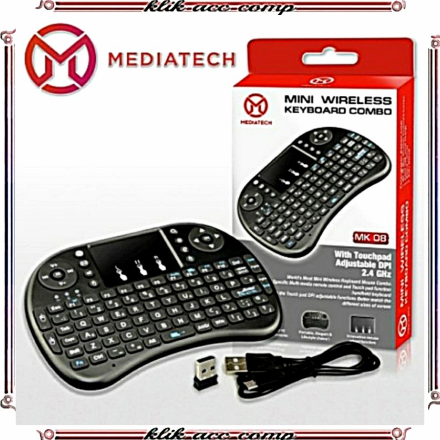 Jual Mini Keyboard Wireless Touchpad Mouse with Color Original | Shopee ...