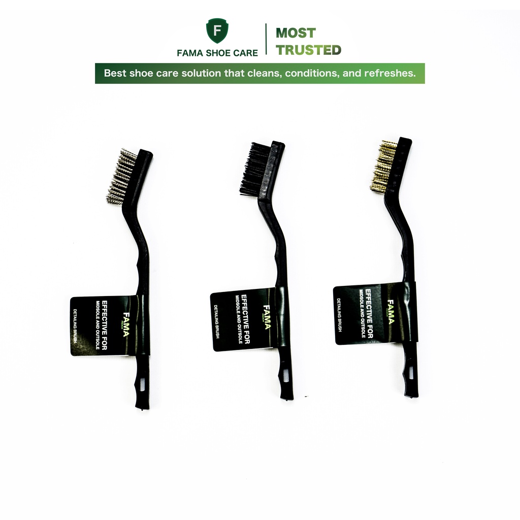 Jual Fama Shoe Care-Sikat Kawat Set Isi 3 - Sikat Midsole-Sikat Insole ...