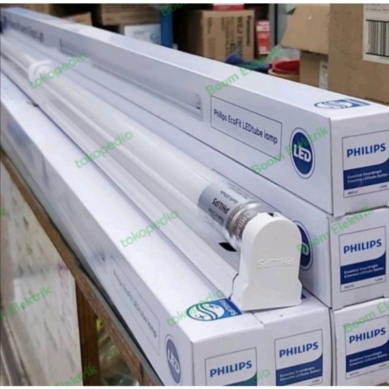 Jual Lampu PHILIPS TL BNO15C 16Watt + Kap/Rumah Batten Set (120Cm) | Shopee Indonesia