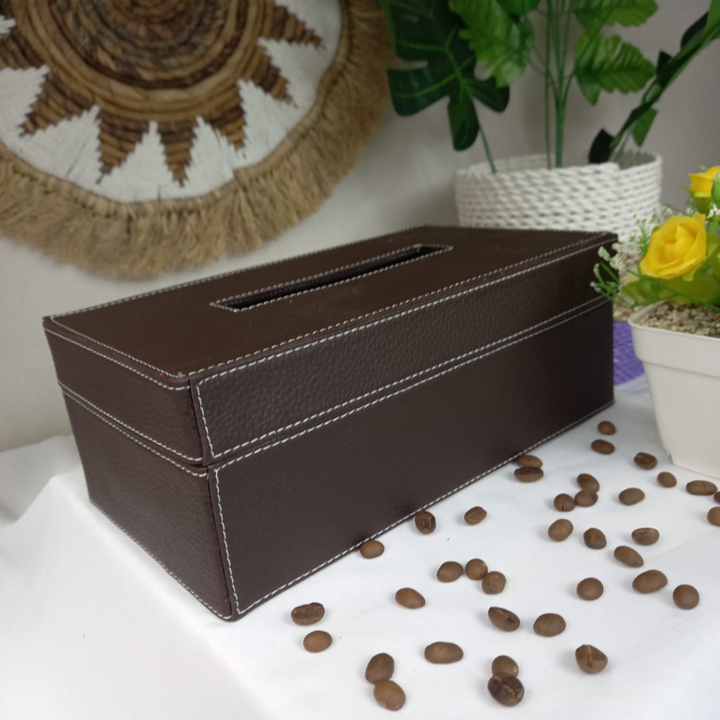Jual Kotak Tisu Tempat Tissue Box Tisu Vinyl Kulit Sintetis Ukuran ...