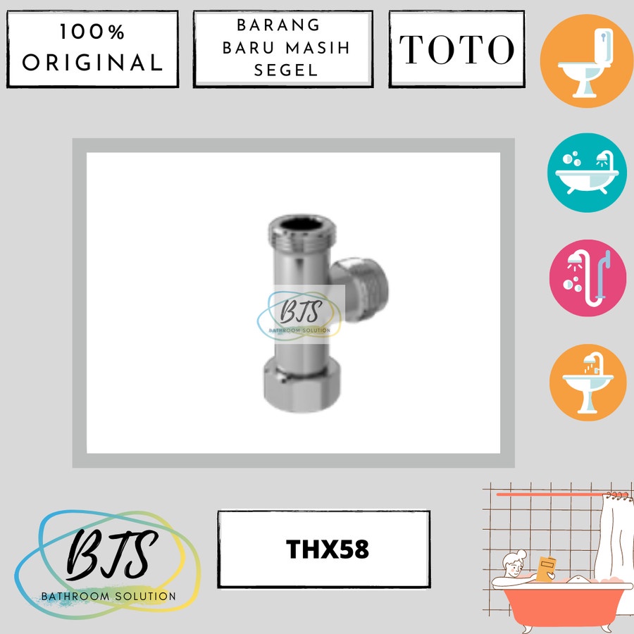 Jual Letter T/ T joint TOTO THX58 / THX 58 sambungan kran dan toilet ...