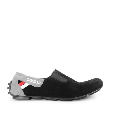 Jual Promo !! Sepatu slip on pria ADIDAS Mesi Hitam casual slop formal ...