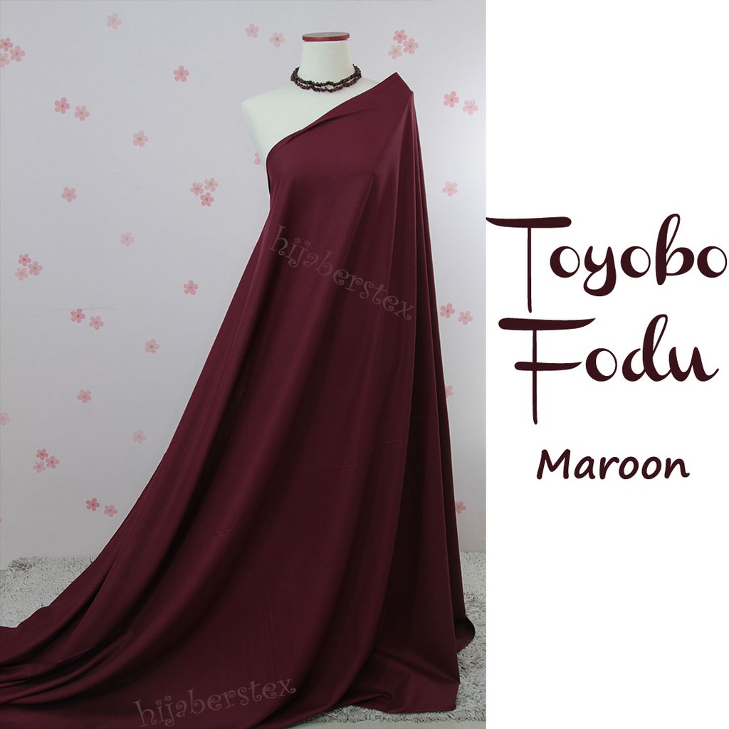 Jual 1/2 Meter Kain TOYOBO FODU Maroon (ecer warna) | Shopee Indonesia