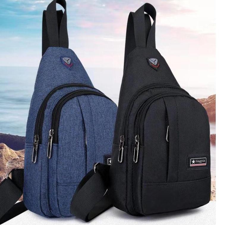 Jual ( BEST SELLER ) MBAG005 JingPin Tas Selempang Pria Metal Logo ...