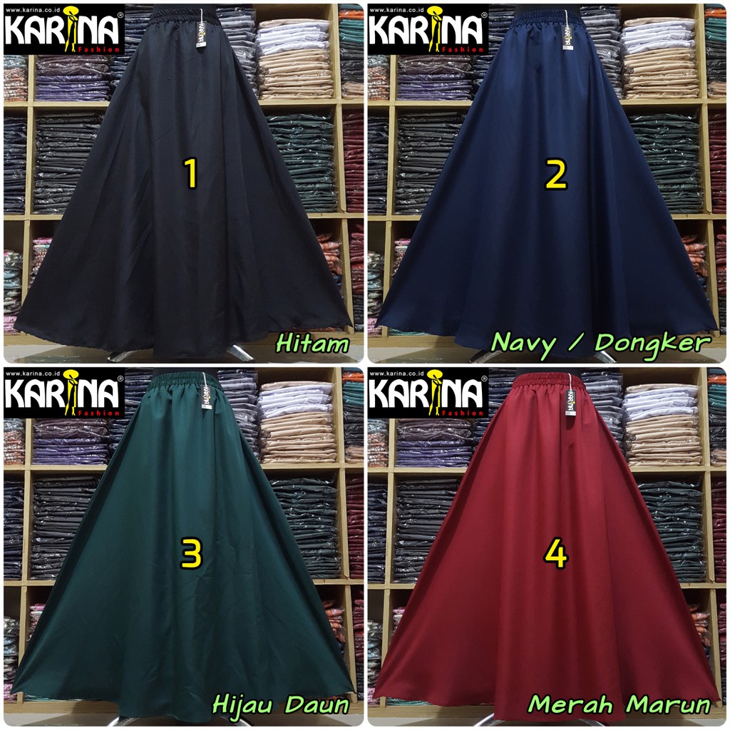 Jual Rok Baloteli Premium / Rok Polos Panjang Muslimah / Rok Lebar ...