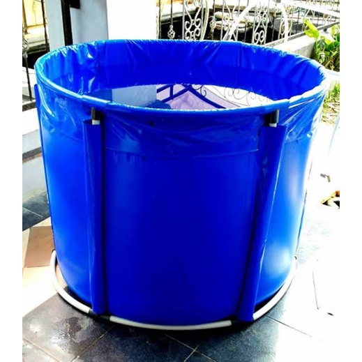 Jual kolam terpal bulat diameter 1,5 T 1m + berselot buat paralon bhn ...