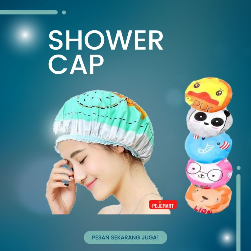 Jual Shower Cap Karakter Motif Kartun Topi Mandi Lucu WaterProof ...