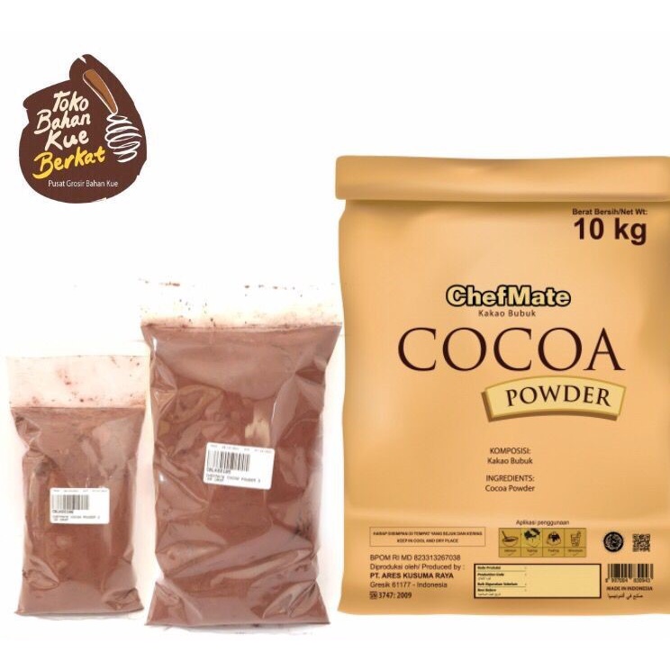 Jual CHEFMATE COCOA POWDER REPACK 1 KG / COKLAT BUBUK CHEFMATE | Shopee ...