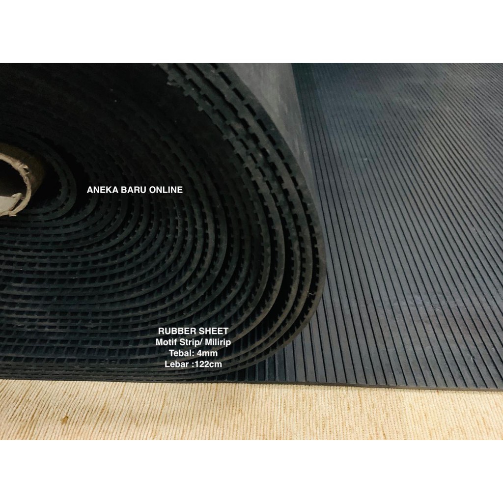 Jual Karpet Lantai Karet Roll - Rubber Mat/ Rubber Sheet - Motif Coin/ Strip/ Polos - Anti Slip ...