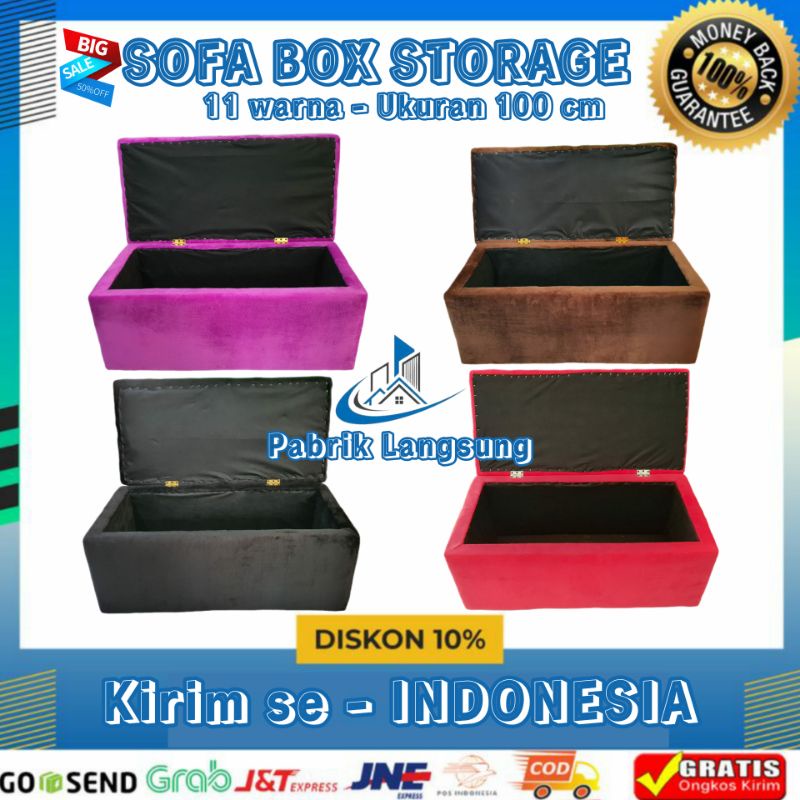 Jual SOFA BENCH BOX STORAGE / SOFA BOX KOTAK PENYIMPANAN / BAHAN BLUDRU ...