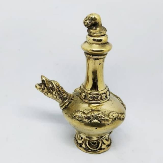 Jual Miniatur Teko Kuningan Naga Kembar Tutup Ular Unik | Shopee Indonesia