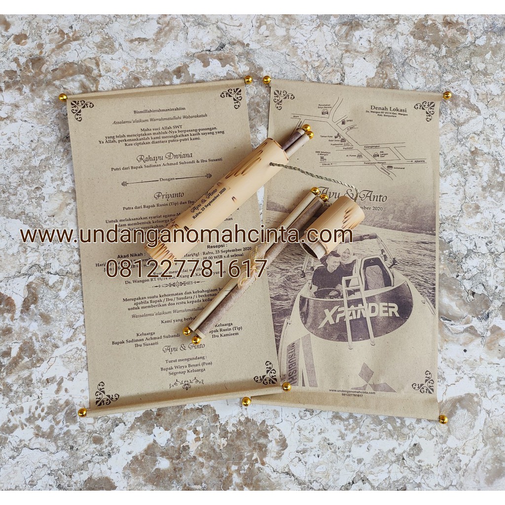Jual Undangan gulung bambu unik | Shopee Indonesia