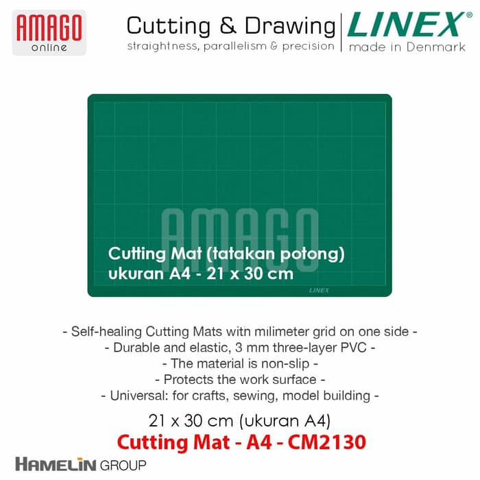 Jual LINEX Cutting Mat (Alas Potong) - A4 - 21 X 30 cm - CM2130 - 4803 | Shopee Indonesia