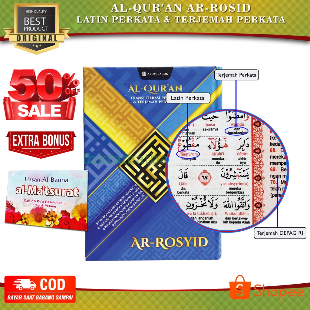 Jual Bonus Al Matsurat - Alquran Mushaf Ukuran Sedang A5 Terjemah ...