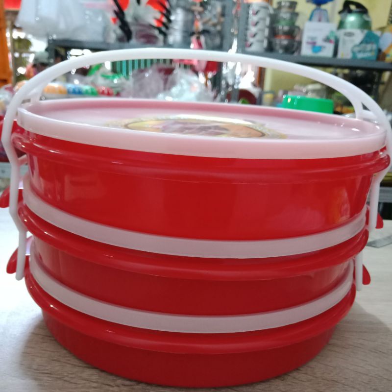 Jual Rantang Catering / Tempat Makanan susun 3 Plastik Rantang 6 sekat ...