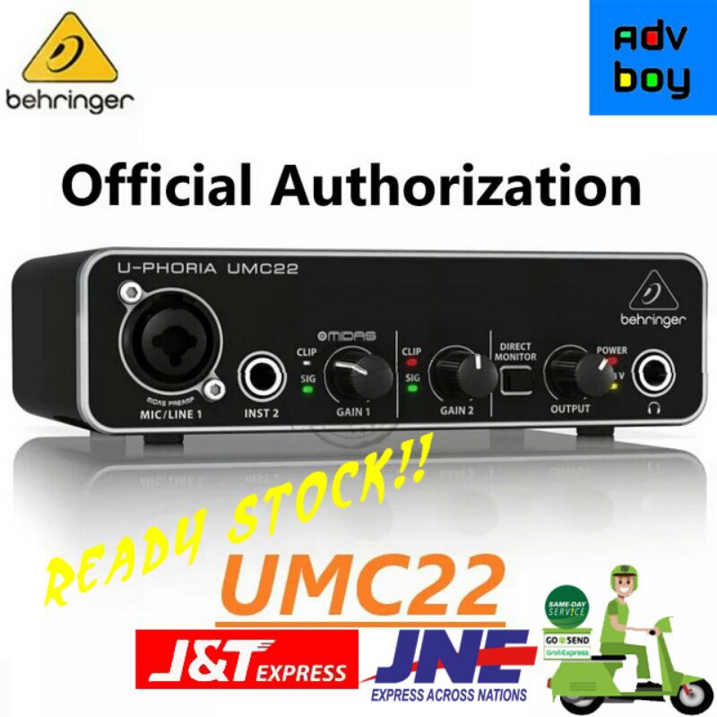 Jual BEHRINGER UMC22 Soundcard Behringer UMC 22 Uphoria Audiophile 2x2 ...
