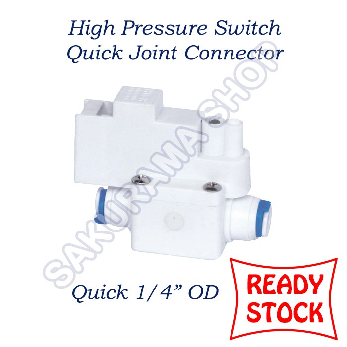 Jual Reverse Osmosis High Pressure Switch Quick Connect 1/4" OD ...