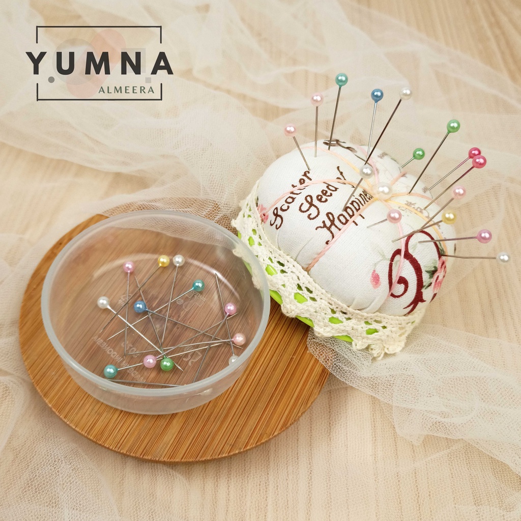 Jual Pinchusion Jar Include Jarum Pastel / Bantalan Jarum / tempat ...