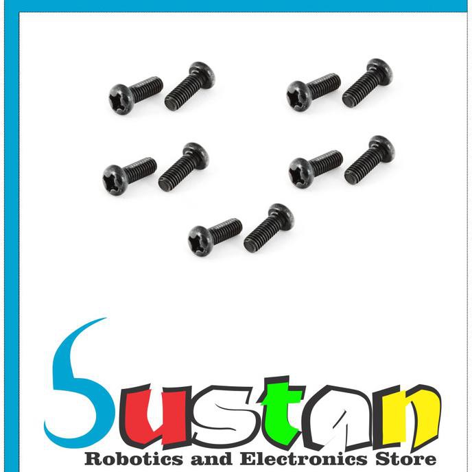Jual Screw Metal M3X8Mm 8Mm Black Cross Socket Head Round Baut Circle ...