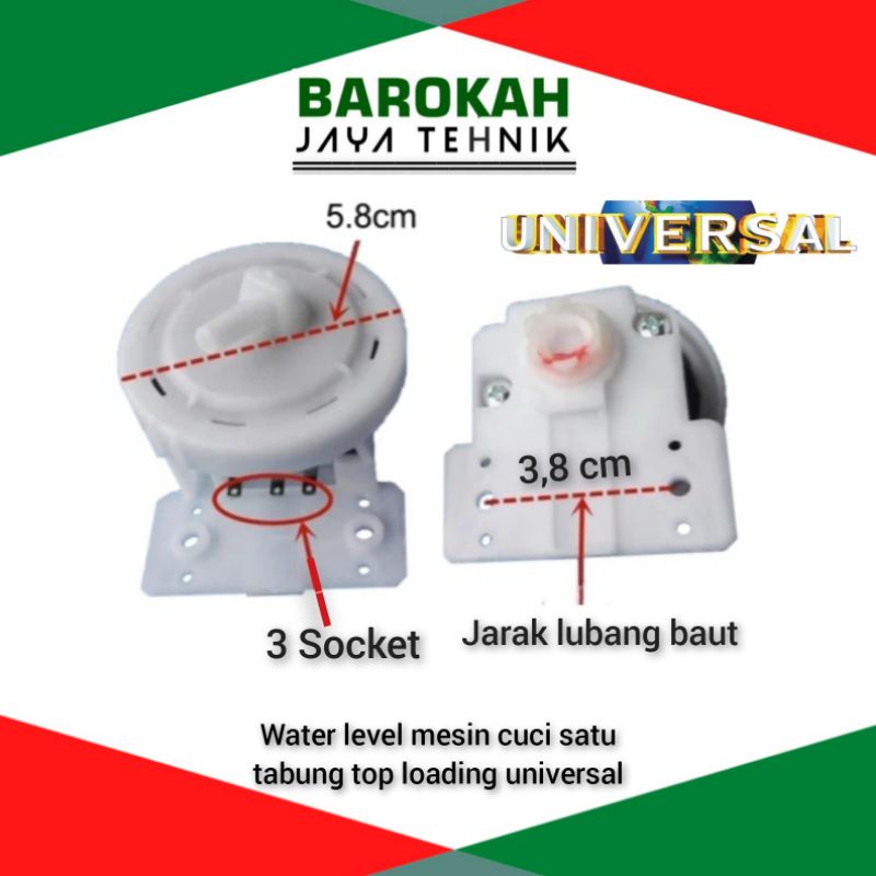 Jual Water level sensor mesin cuci otomatis satu tabung top loading ...