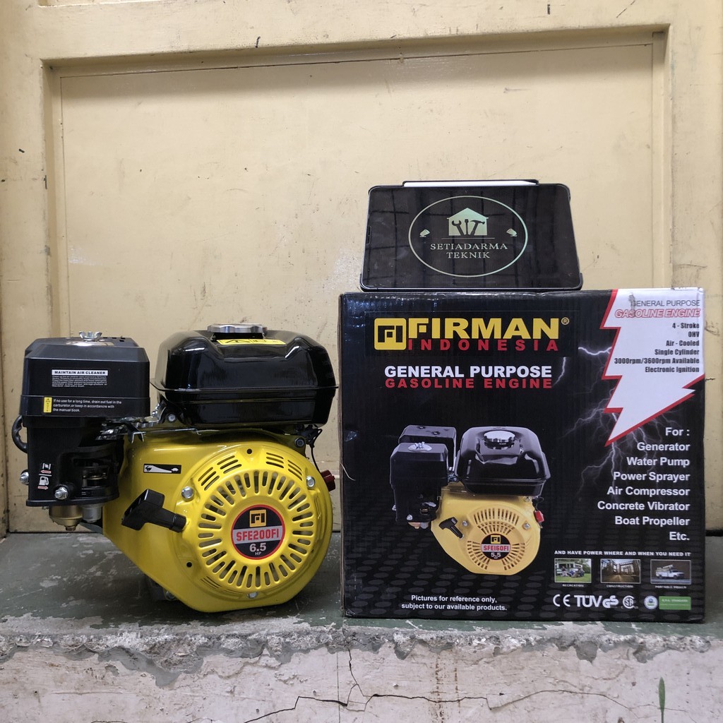 Jual MESIN PENGGERAK BENSIN SFE200FI/FGE200FI 6.5 HP FIRMAN // GASOLINE ...
