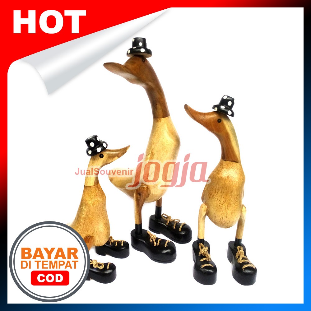 Jual Sett isi 3 pcs - Paket Patung Kerajinan Bebek Akar Bambu Finishing ...