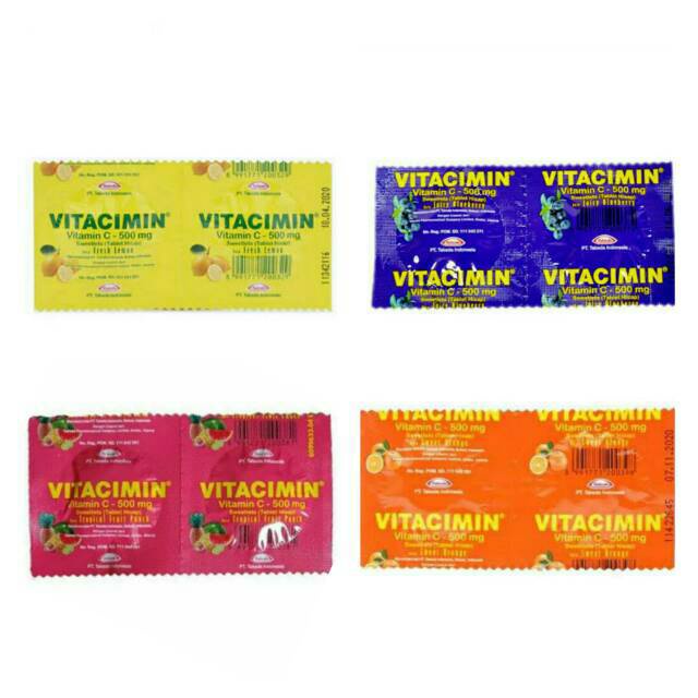 Jual VITACIMIN TABLET HISAP HARGA PER STRIP ISI 2-VITACIMIN C STRIP ...