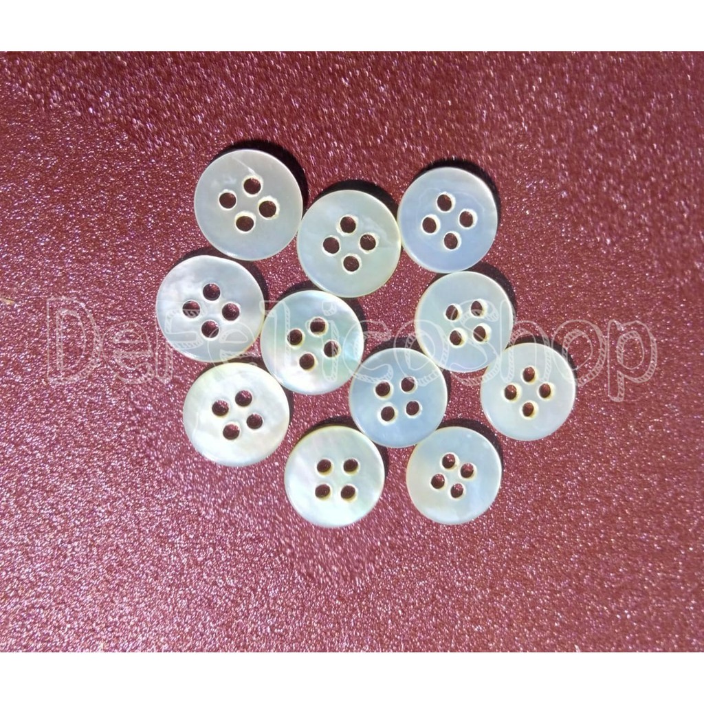 Jual Kancing Kerang Mutiara Putih (Mother Of Pearl) 14L 14 L 9 mm ...