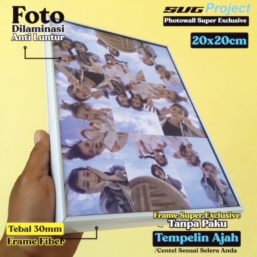 Jual CETAK FOTO BINGKAI FRAME BLOK FIBER PUTIH 20x30cm Murah Sudah ...