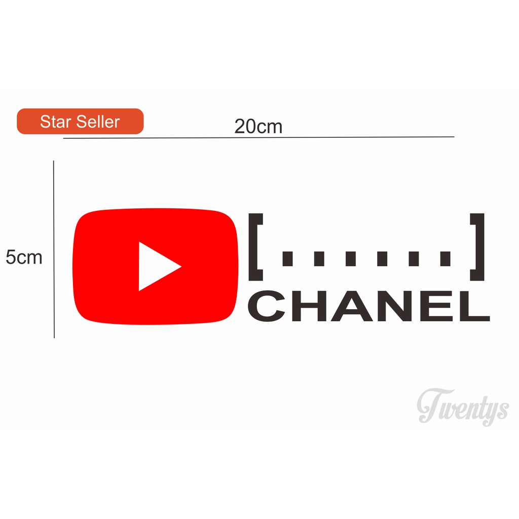 Jual STIKER CUSTOM CHANEL YOUTUBE CUTTING STICKER VINYL DECAL | Shopee ...