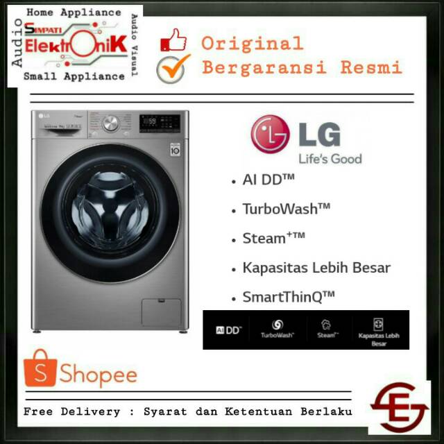 Jual LG FV1409D3 MESIN CUCI FRONT LOADING 9kg plus dryer | Shopee Indonesia