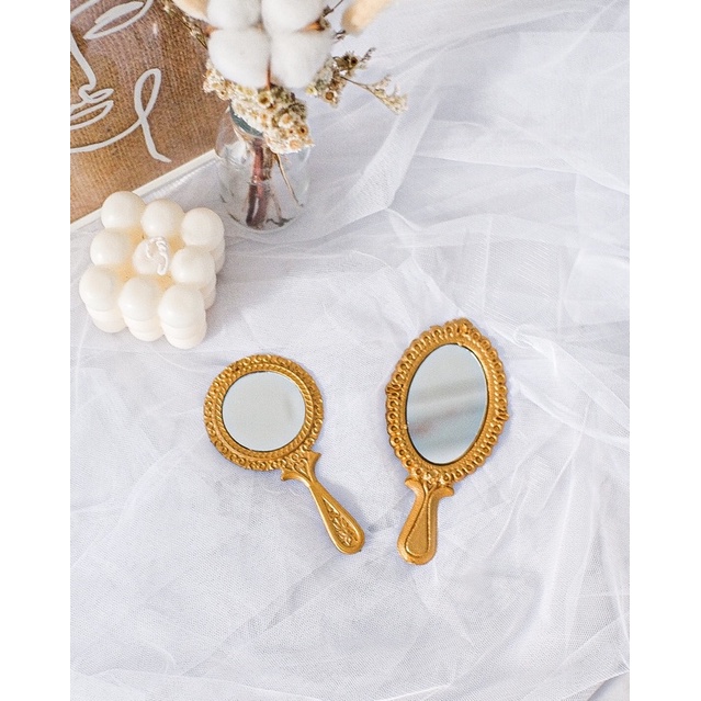 Jual CERMIN MINI AESTHETIC | CERMIN KACA VINTAGE ESTETIK PROPERTI FOTO ...