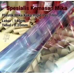 Jual [1 ROLL / 50 METER] Plastik Mika Kaku Rigid PVC Film Clear Tebal 0.20mm X Lebar 140cm ...