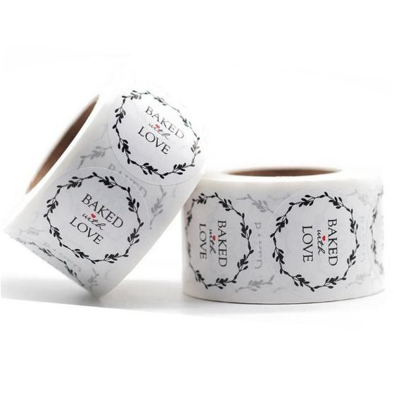 Jual Sticker Label Kemasan Kue Roti Thank You For Your Order/Bake With ...