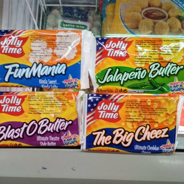 Jual Jolly Time Popcorn 100gr Fun Mania/jalaperio butter/Blast O Butter ...