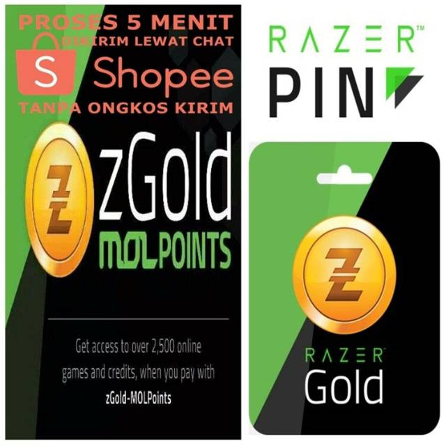 Jual Razer Gold Pin / zGold MOL Points IDR | Shopee Indonesia