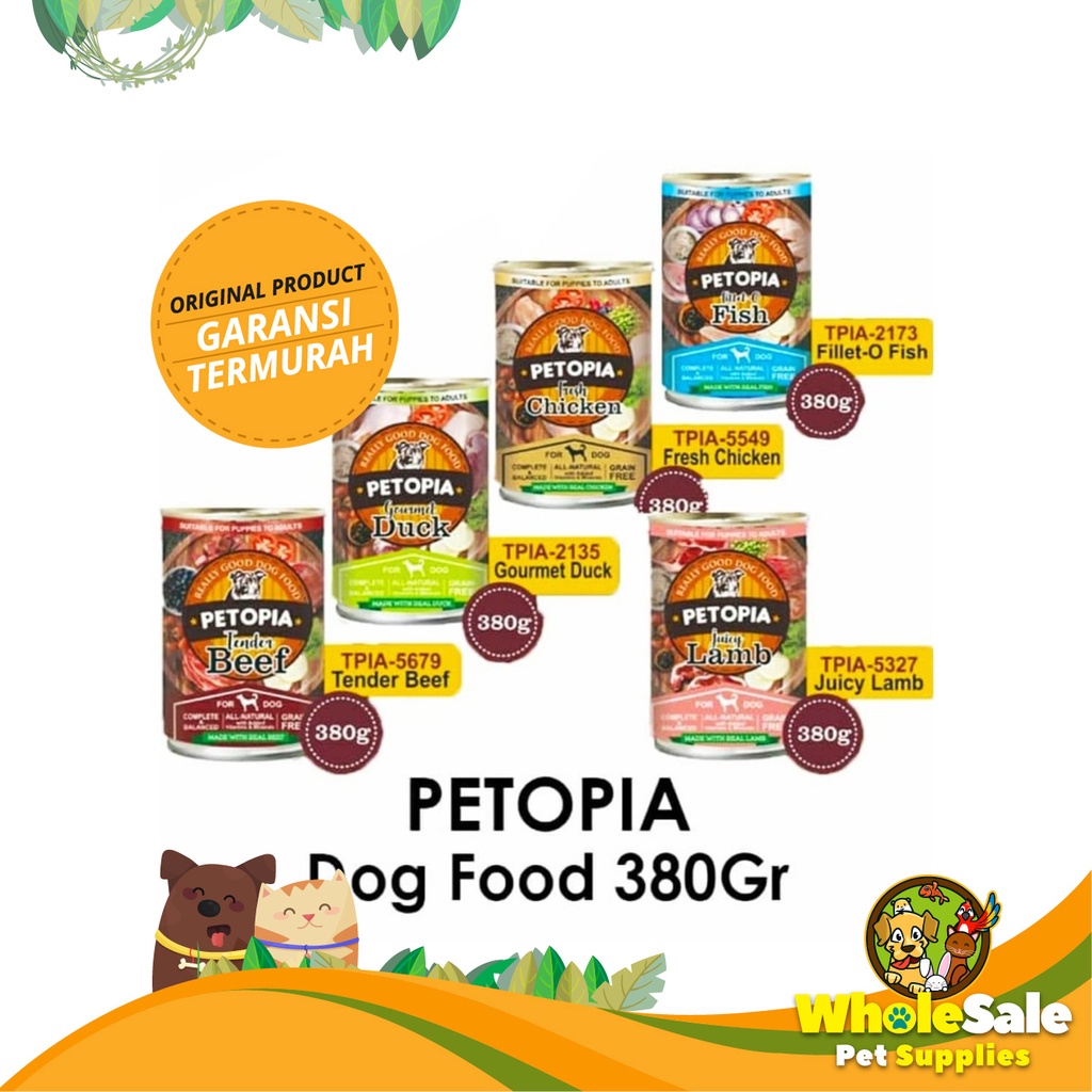 Jual Petopia Dog FOOD 380G Makanan Anjing Basah | Shopee Indonesia