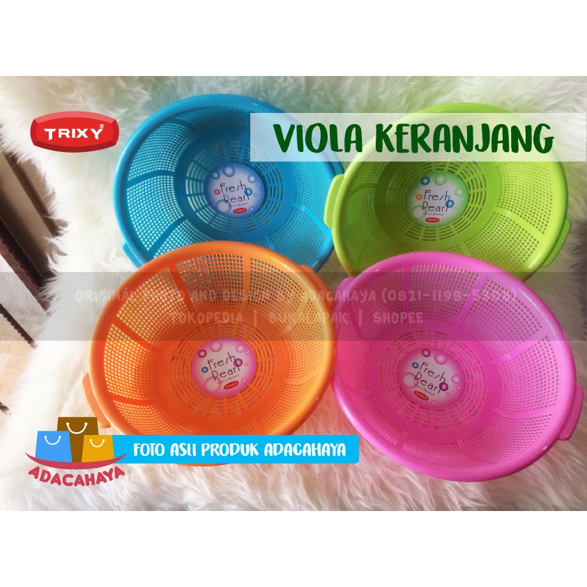 Jual Baskom Keranjang Saringan Plastik - TRIXY VIOLA BASKET PLASTICWARE ...