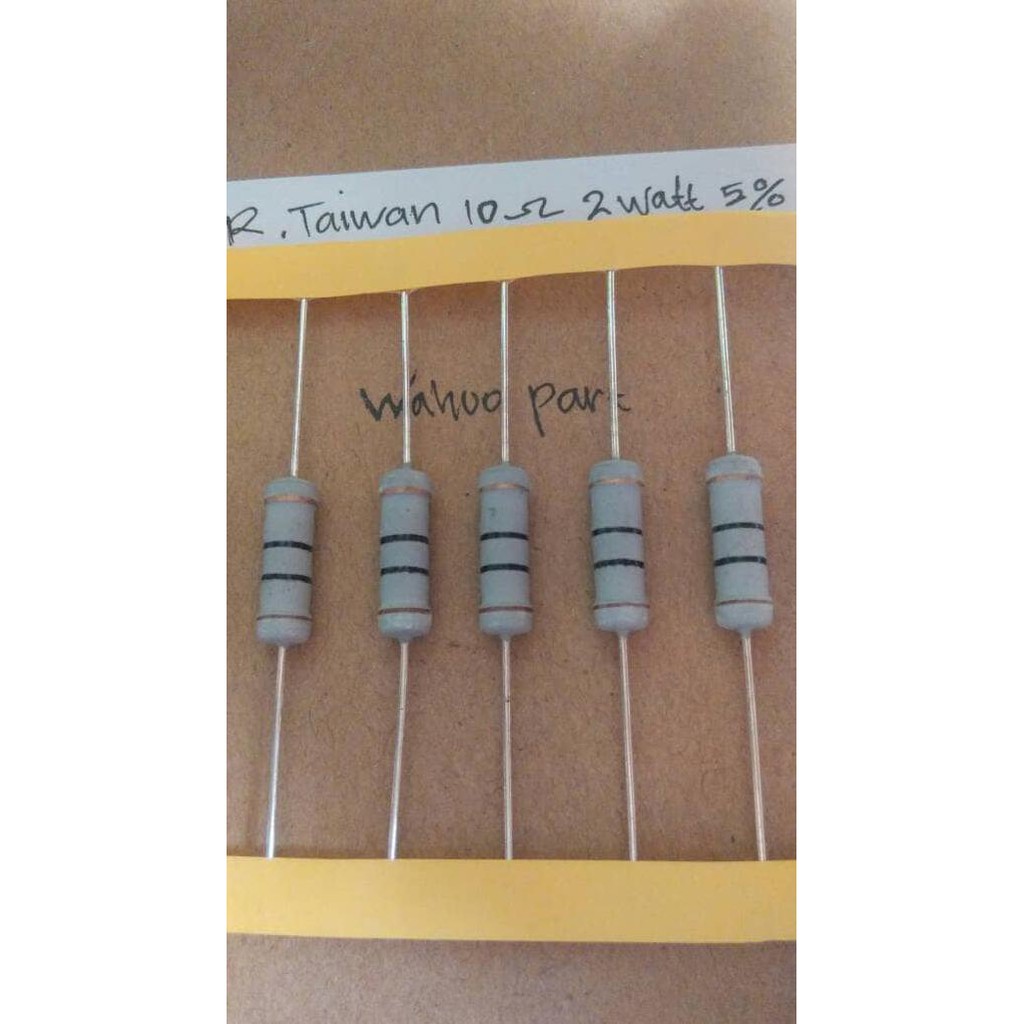 Jual Resistor 10 Ohm Taiwan 2 Watt 5% Wahooo Murah | Shopee Indonesia