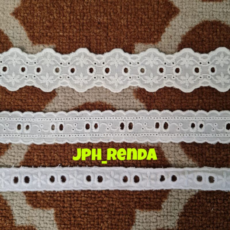 Jual Renda katun masuk pita, renda katun tengah, renda pita isi 15yard ...