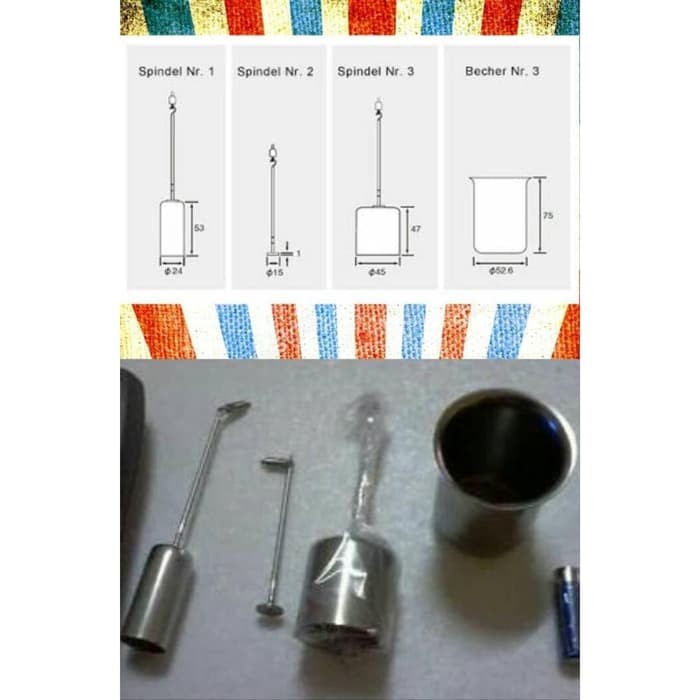 Jual Rotor spindle aksesoris Viscometer Rion VT-03/VT-04/VT-06 (Paket ...