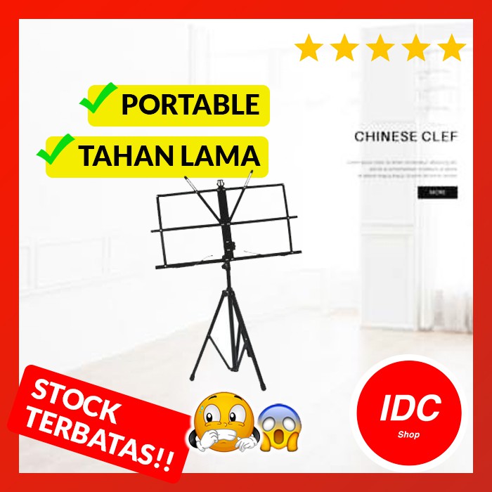 Jual STAND PARTITUR PORTABLE KECIL UNTUK SHEET MUSIC SINGER, MUSISI ...