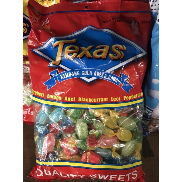 Jual Permen Texas Aneka Rasa 575gr (pack merah biru) | Shopee Indonesia