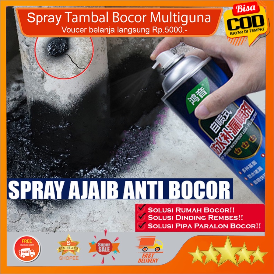 Jual Cat Spray Anti bocor penambal atap genting dinding paralon retak ...
