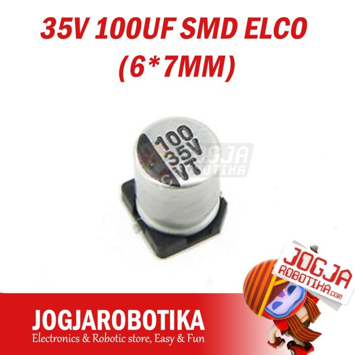 Jual 35V 100UF SMD ELCO (6*7MM) ELCO 100UF 35V | Shopee Indonesia